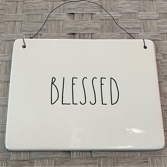 Rae Dunn | Art | Rae Dunn Blessed Hanging Wall Art Ceramic 6 By 75 Wall ...